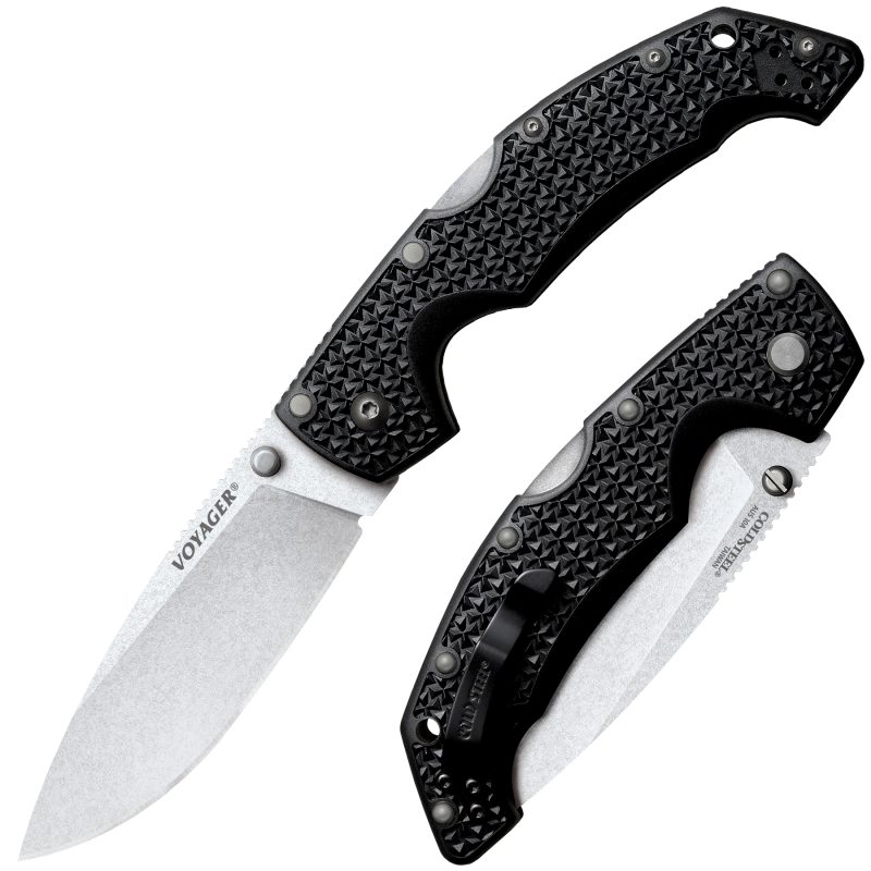 Cold Steel Voyager L Drop Point Plain Edge Preklopni nož - Hunter KŽ